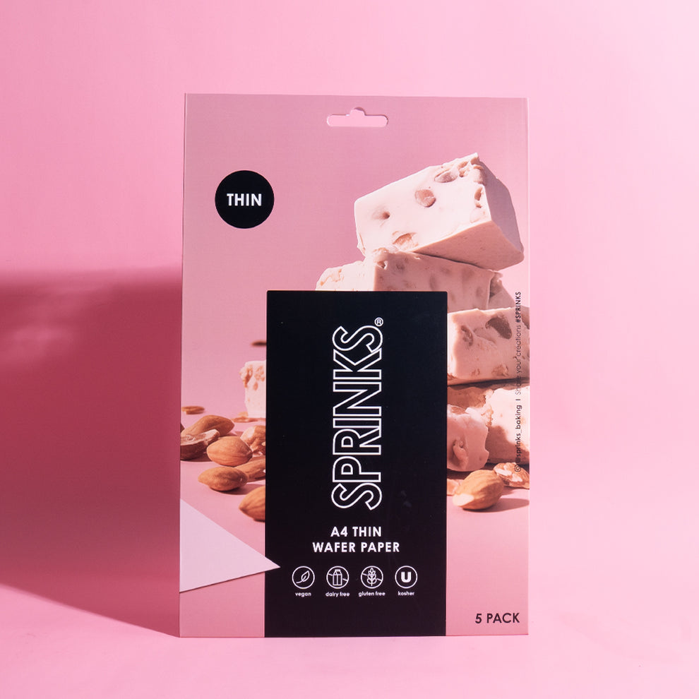 SPRINKS WHITE Rectangle Wafer Paper (THIN) - A4 size (Pack of 5 ...