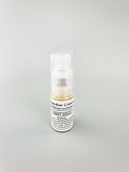 POWDER PUFF GLITTER DUST LIGHT GOLD- SUGARFLAIR PUMP SPRAY - 10G ...