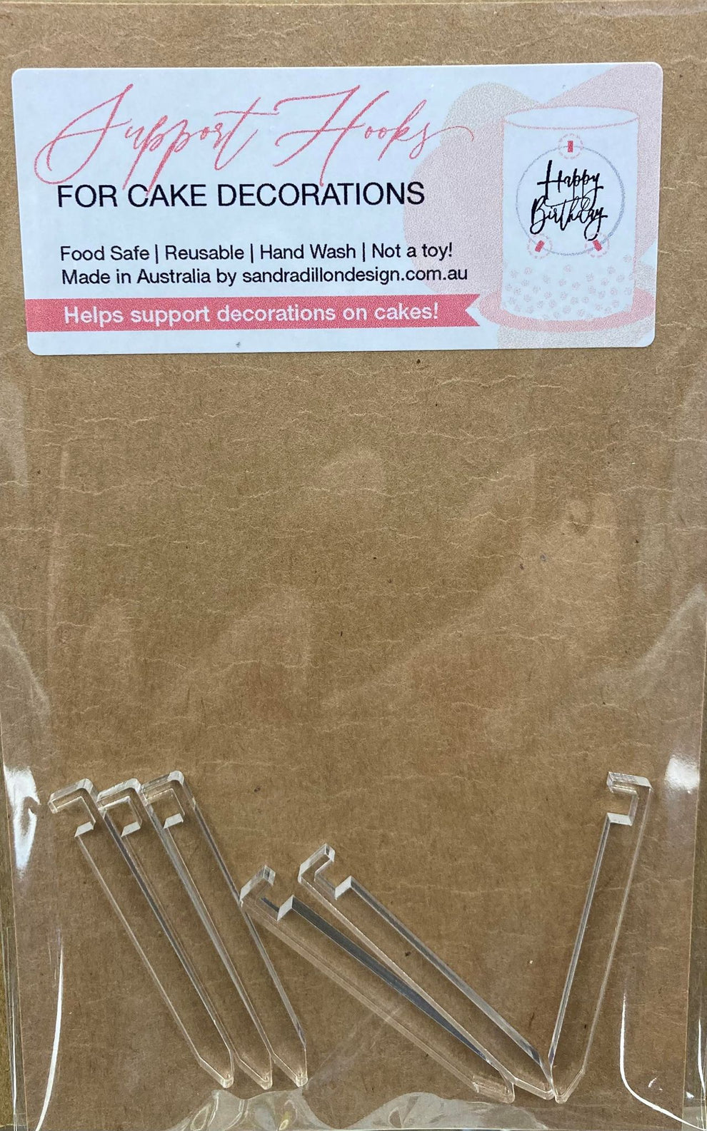 Cake Topper Support Hooks – Across The Board Cake Decorating